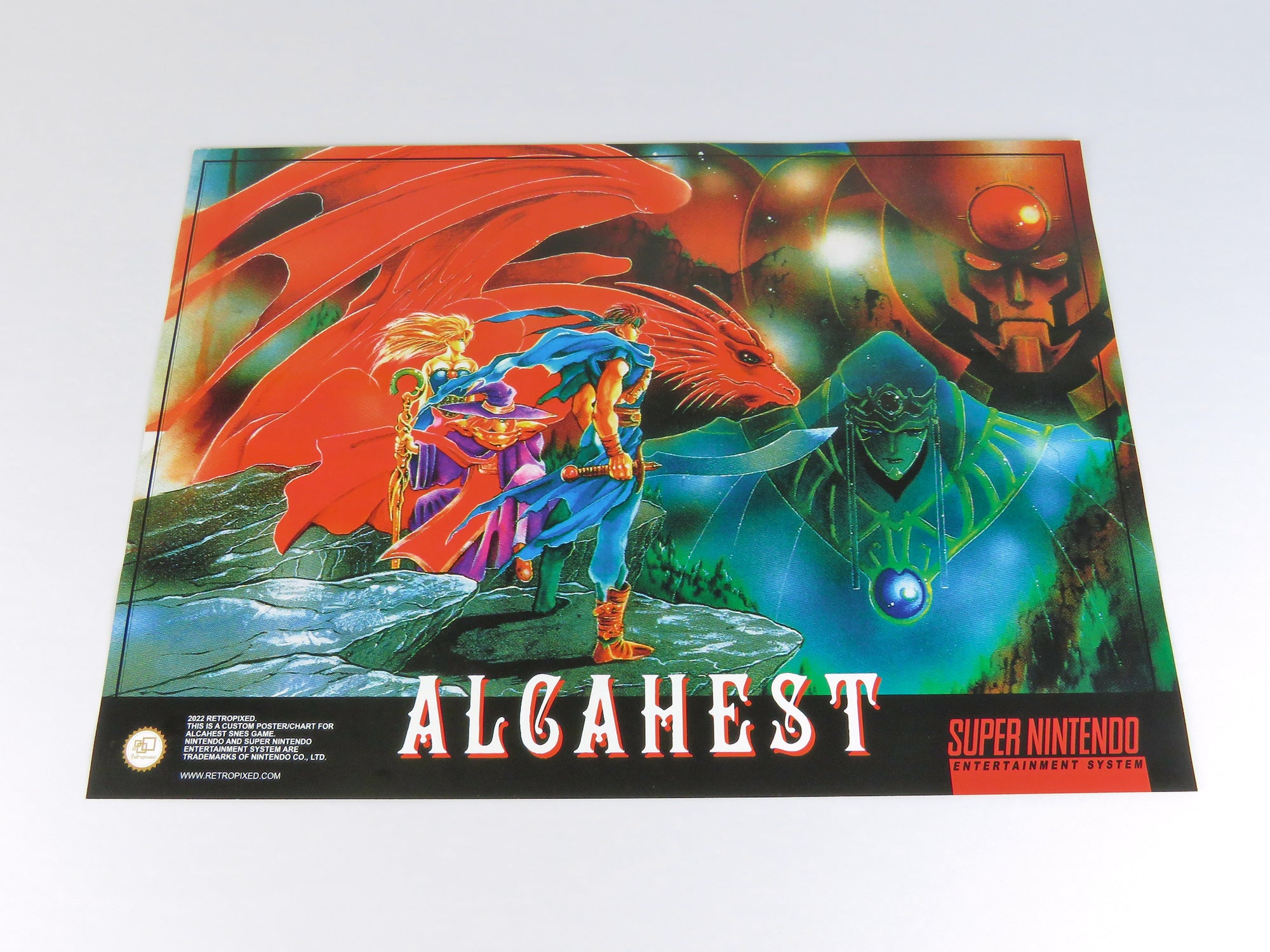 Alcahest - Super Nintendo - Poster/Map (FOLDED) – retropixed
